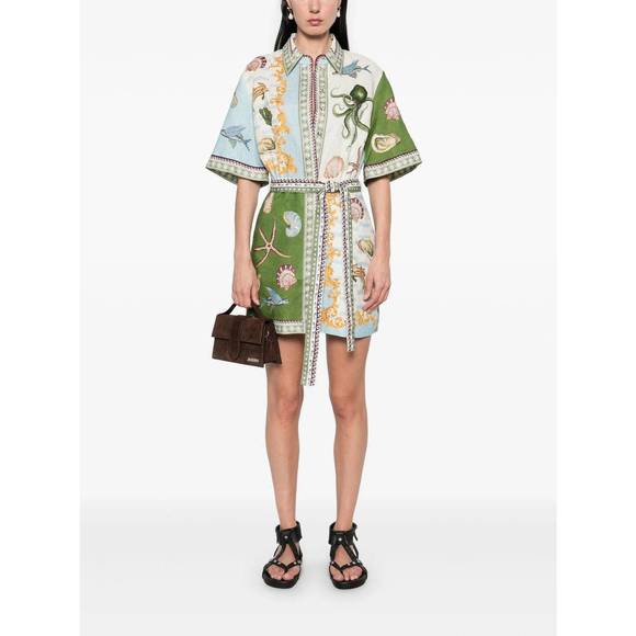 Alemais | Dresses | New Alemais Bath House Mini Dress In Fern Green ...
